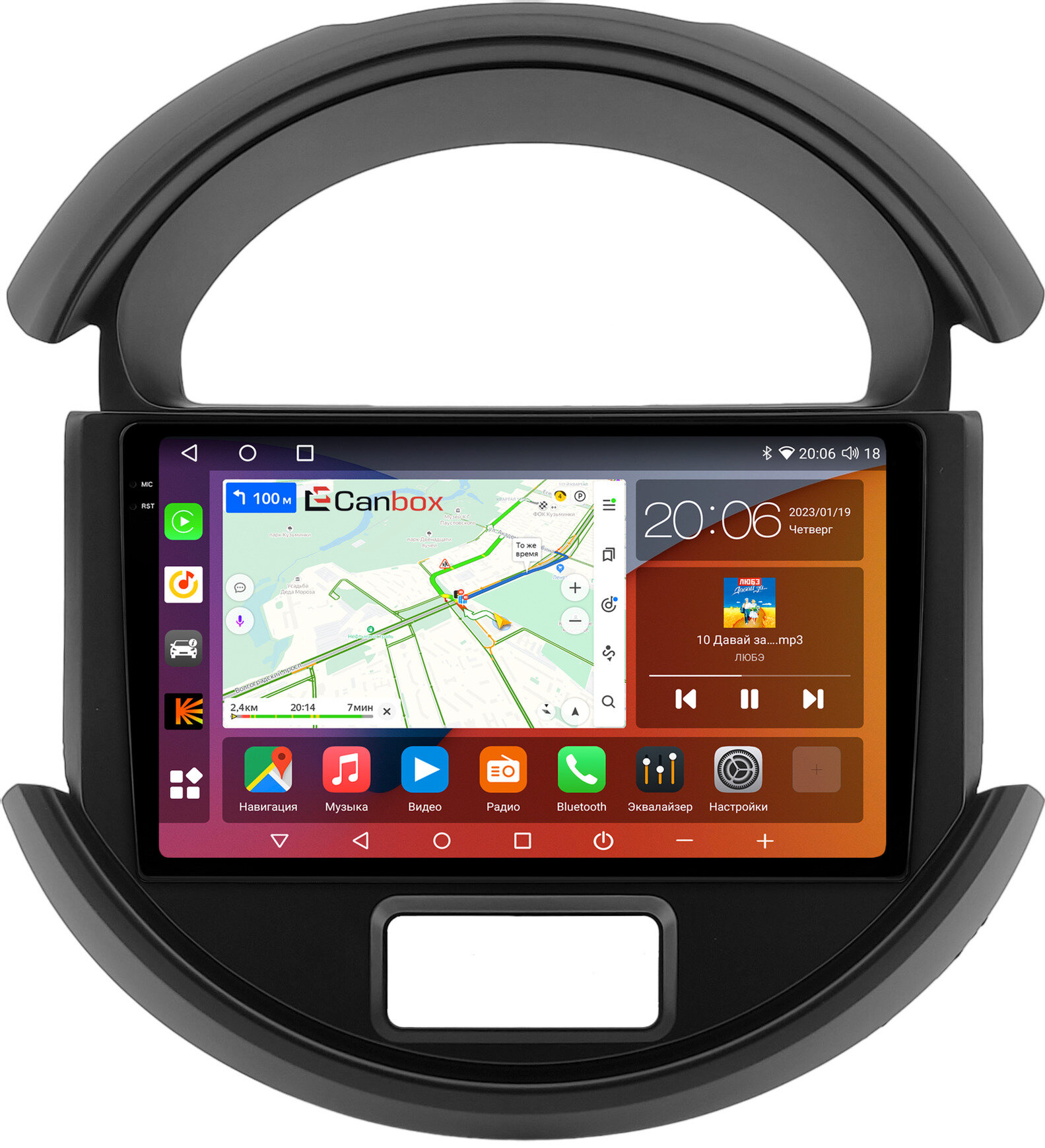 Штатная магнитола Suzuki S-Presso 2019-2024 Canbox EVO 2K 5814-9-2098 на Android 14 (4G-SIM, 4/64, DSP, QLed, AI, 360)