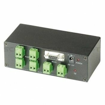 RS004 Разветвитель данных 1 входящий на 4 исходящих. Вход: RS232/485, выход RS485. Дистанция 1,2км