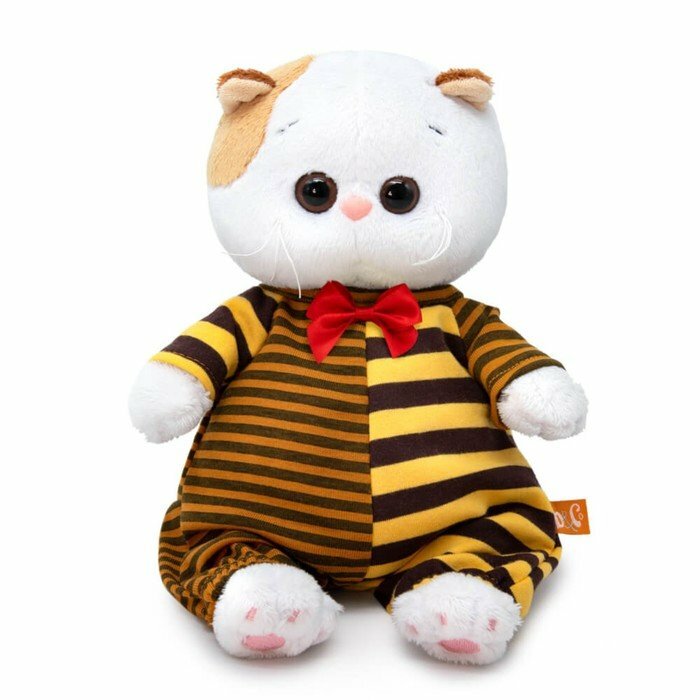 Budi Basa Мягкая Игрушка Кошечка Ли-Ли BABY в полосатом комбинезоне (20см, в подарочной коробке) LB-126, (ООО "МПП")