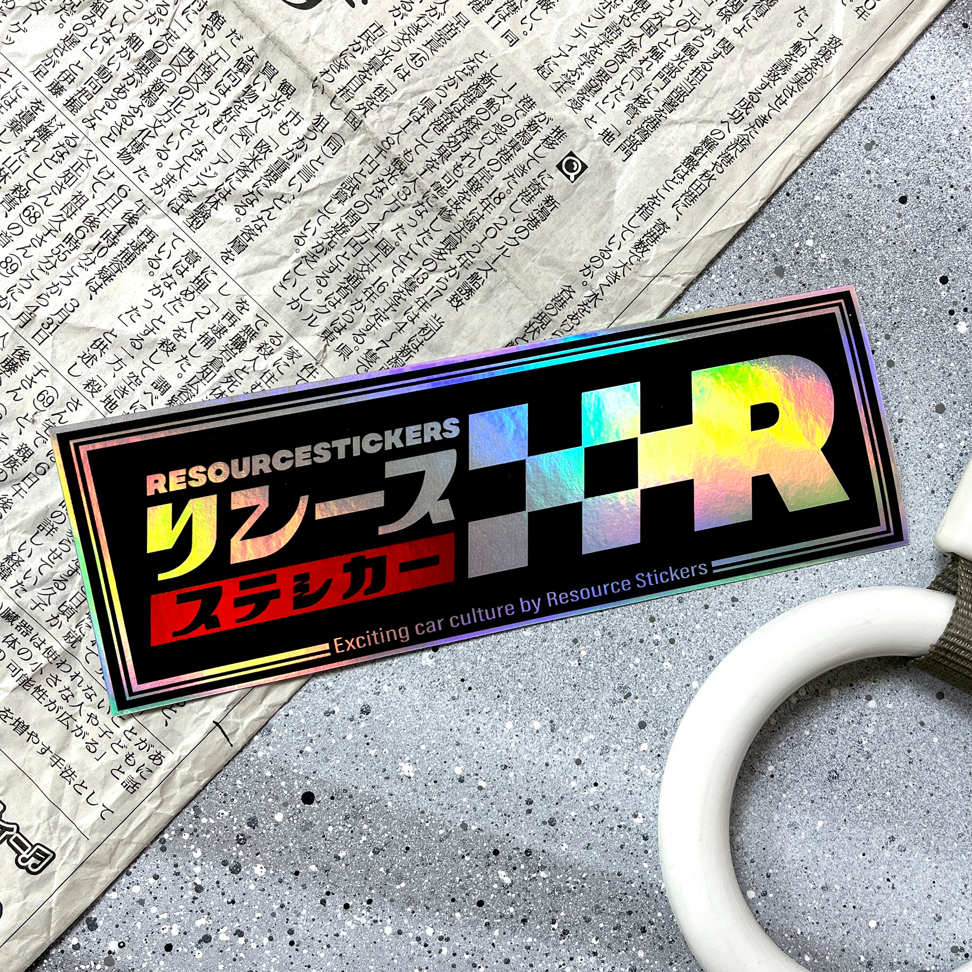 Наклейка на авто, JDM slap sticker, Resource R / Resource Stickers