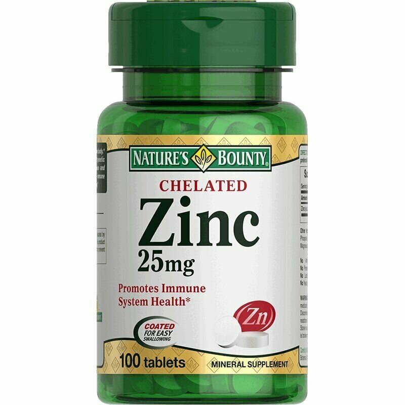 Нэйчес Баунти Цинка Хелат 25мг таб.№100