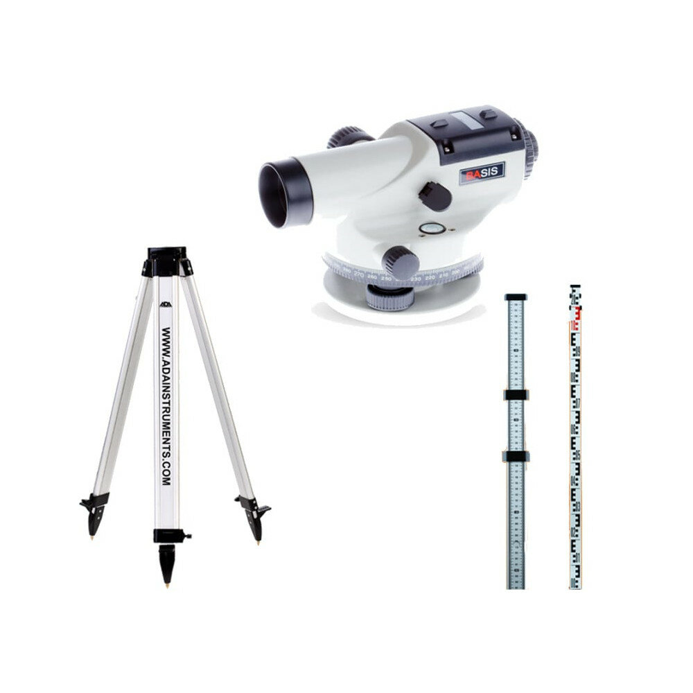 Нивелир ADA Basis+Рейка ADA STAFF 3+Штатив на винтах ADA Light S комплект без поверки