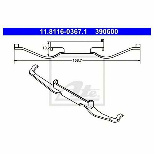 Пружина тормозного суппорта Ate 11811603671 для VW Multivan V, Transporter V