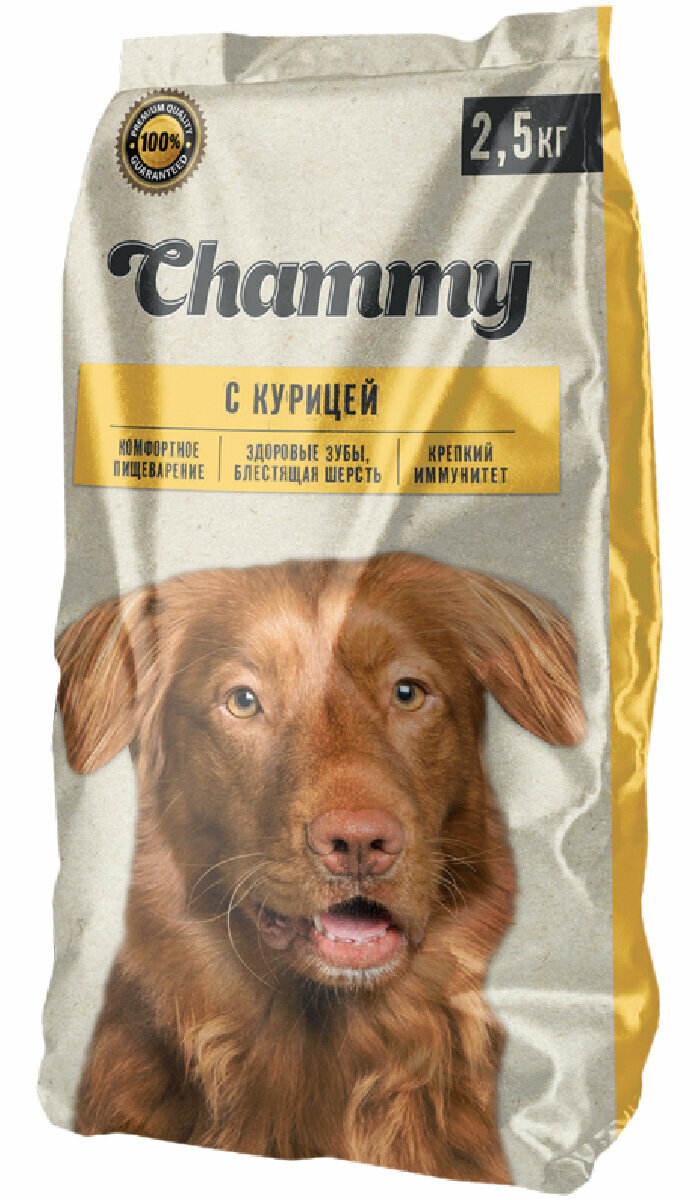 CHAMMY для взрослых собак средних пород с курицей (2,5 кг)
