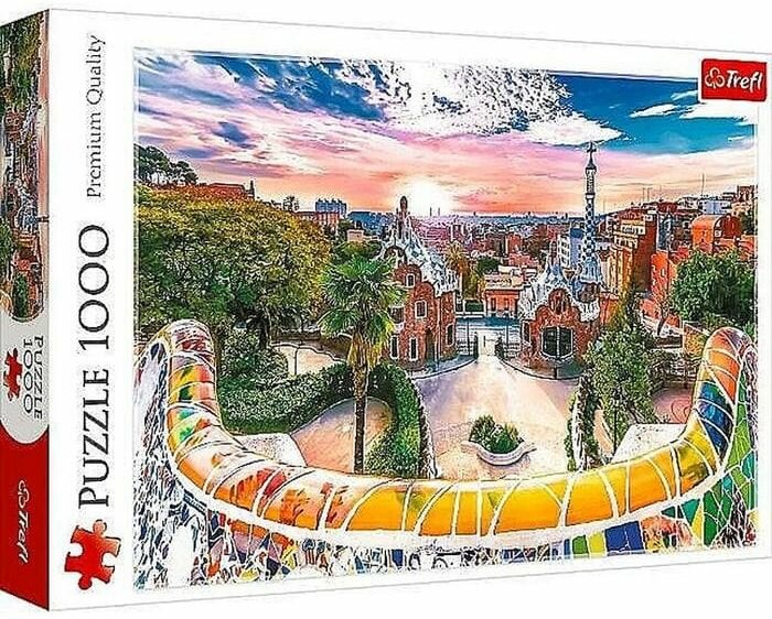 Пазлы 1000 деталей. Закат над Барселоной, Испания 10711, (KZWP Trefl-Krakow)