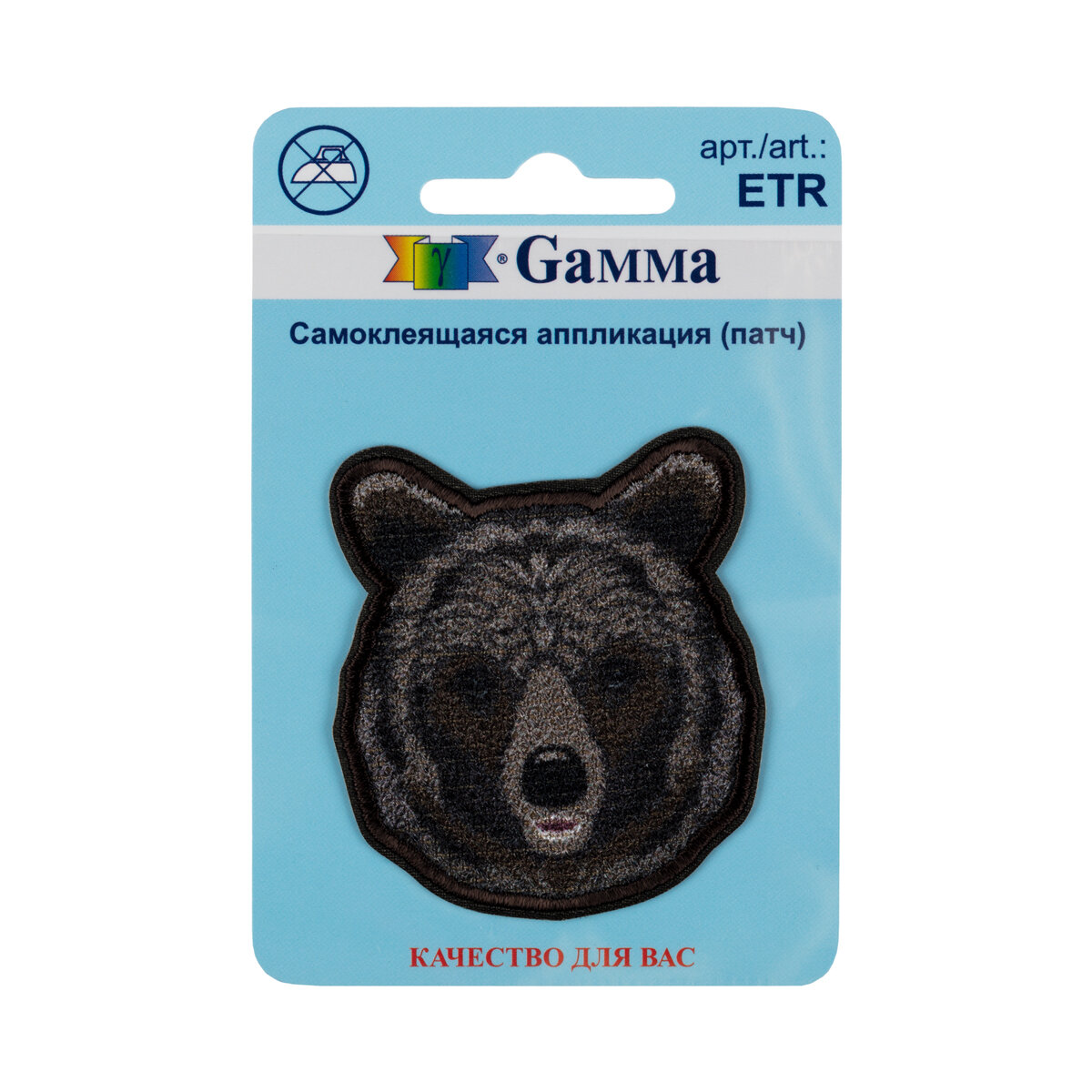 Gamma ETR-VD10 Аппликация самоклеящаяся №01-125 Медведь 5.2x5.6 см 1 шт патч для одежды