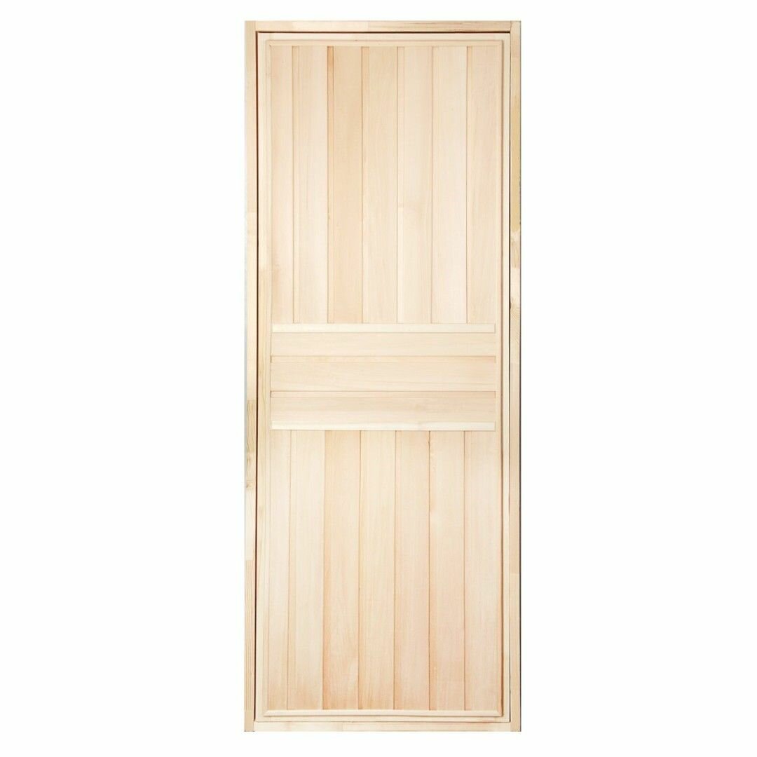 Дверь деревянная для бани и сауны глухая 1,7х0,7 м