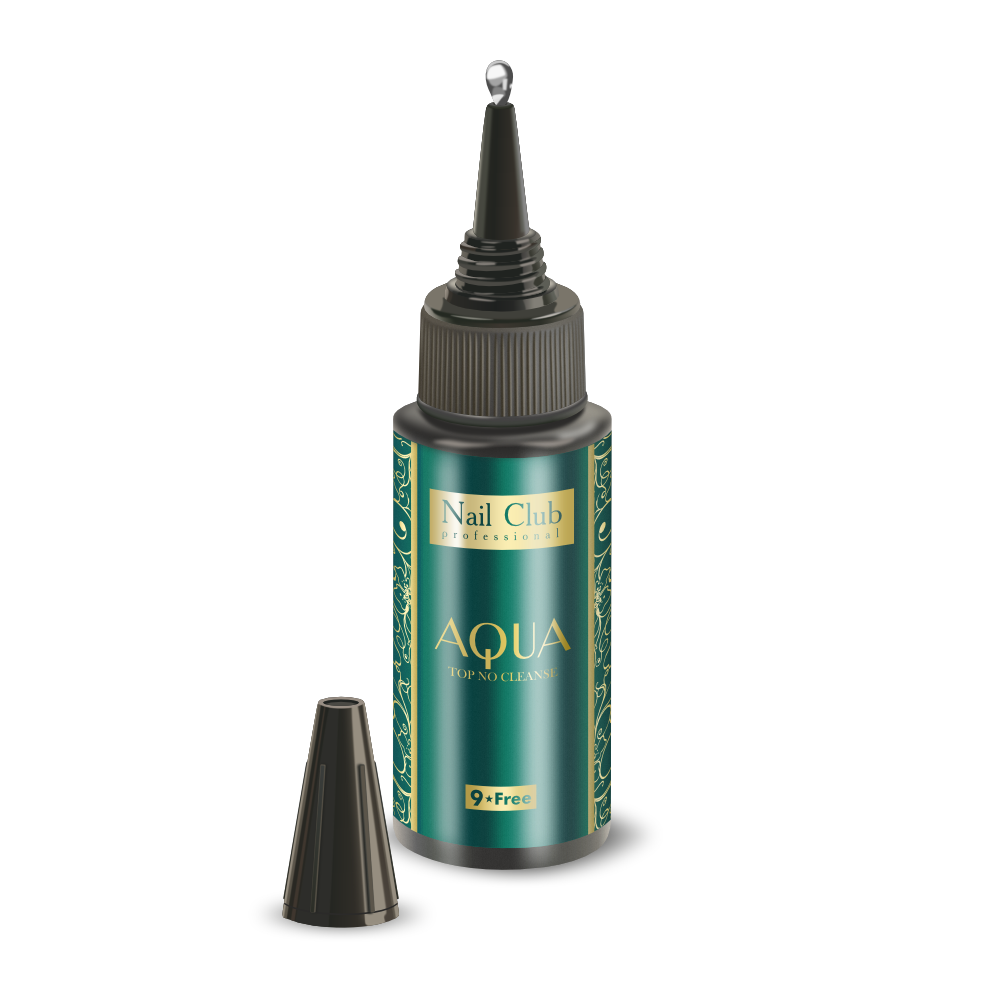 Nail Club professional Топ-гель без липкого слоя AQUA TOP, 30 мл.