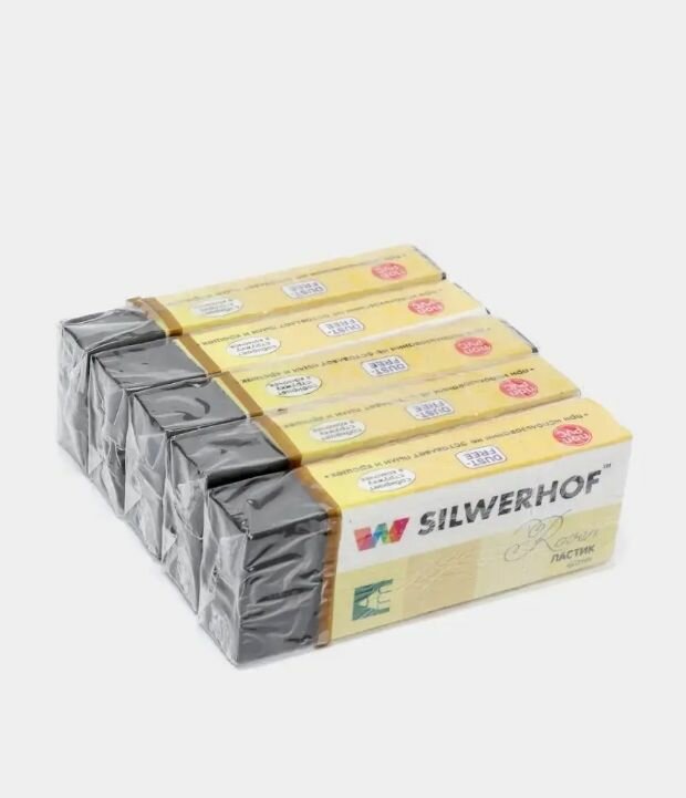 Ластики, комплект 5 штук, черный