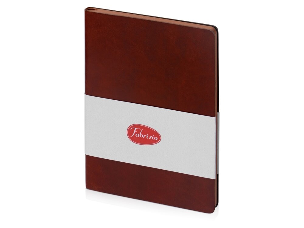 Блокнот А5 «Fabrizio», 80 листов, цветной срез, цвет коричневый