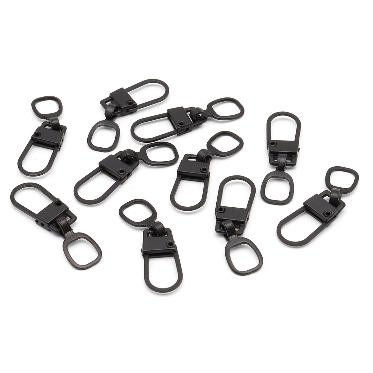 Пуллер для молнии с карабином, 9х31 мм, 10 штук, металлический, Айрис