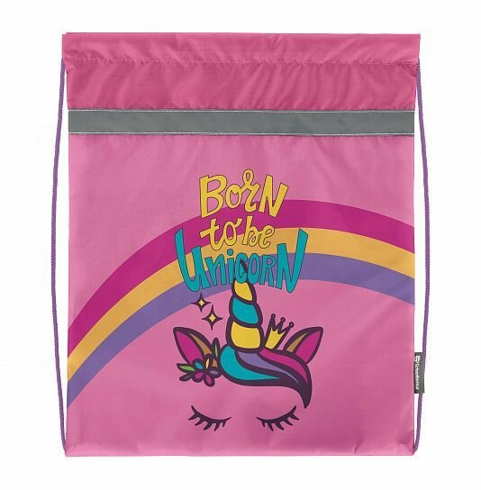 Schoolformat Мешок для обуви Зефирный единорог, фуксия 1 отделение, для девочек/