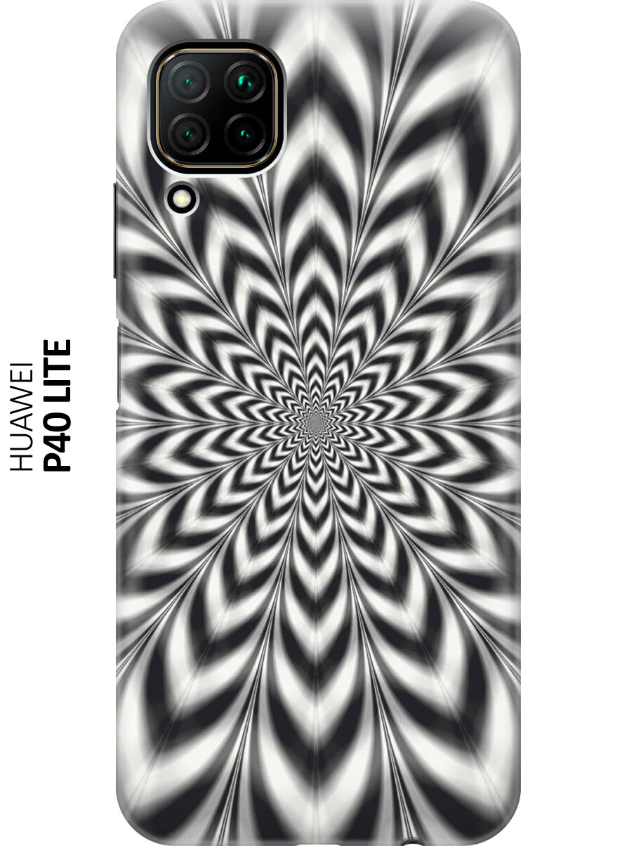 Силиконовый чехол Черно-белая иллюзия на Huawei P40 Lite / Хуавей П40 Лайт