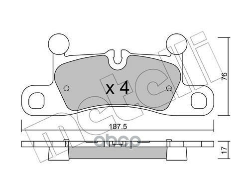 К-т дисков. тормоз. колодок Porsche Cayenne III, VW Touareg II (7P5, 7P6) Metelli арт. 2209580