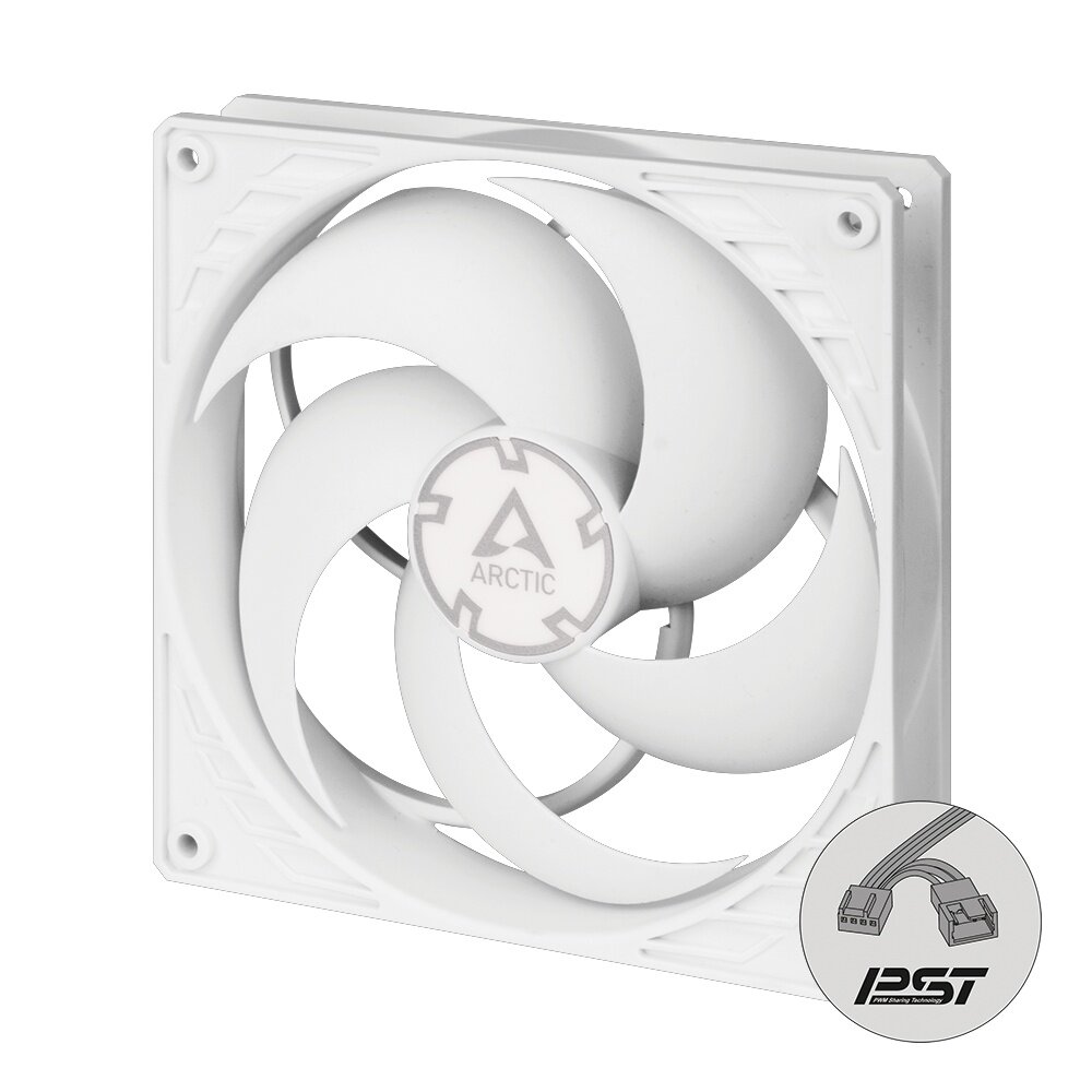 Вентилятор 140x140x27 Arctic P14 PWM PST (Белый/Белый), 200-1700rpm, 0.12A, ACFAN00197A