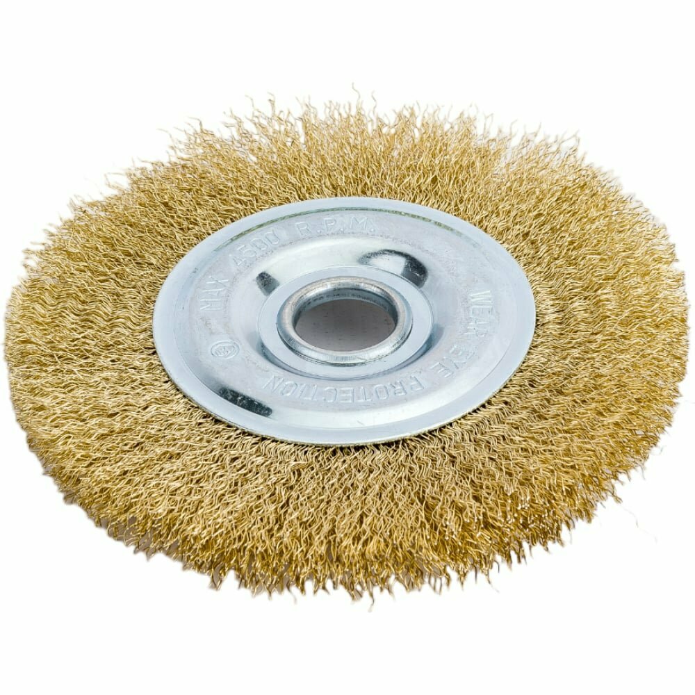Щетка-крацовка дисковая (150 мм; латунированная проволока) для УШМ GROSSMEISTER 021018003