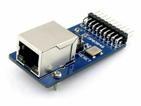 Модуль DP83848 Ethernet Board, макетная плата с установленным Ethernet трансивером, Waveshare