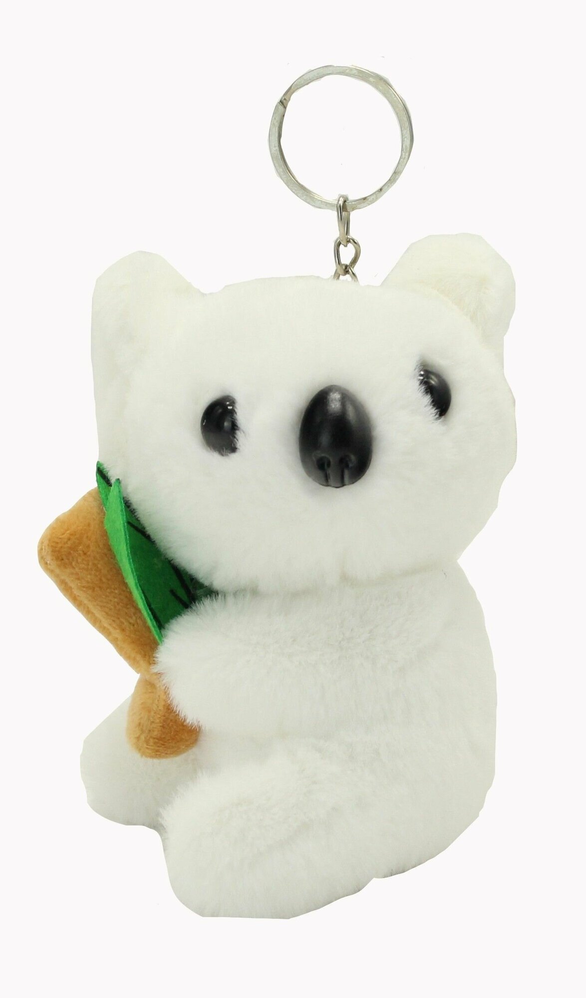 Мягкая игрушка - брелок "Коала с бамбуком", белая, искусственный мех, 10 см