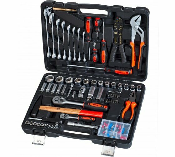 Набор инструмента "AV Steel" 99 предметов 1/4",1/2", профессиональный