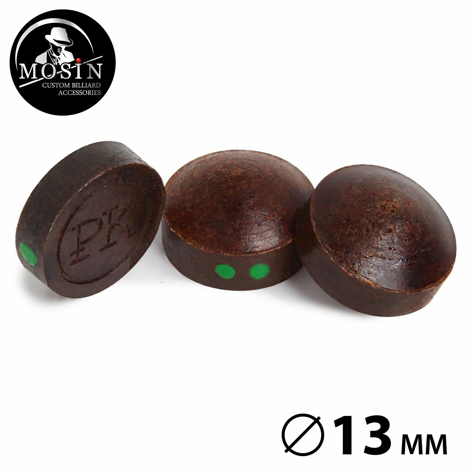 Наклейка для кия А. Мосина РК Классика 13мм Super Hard, прессованная, 1шт.