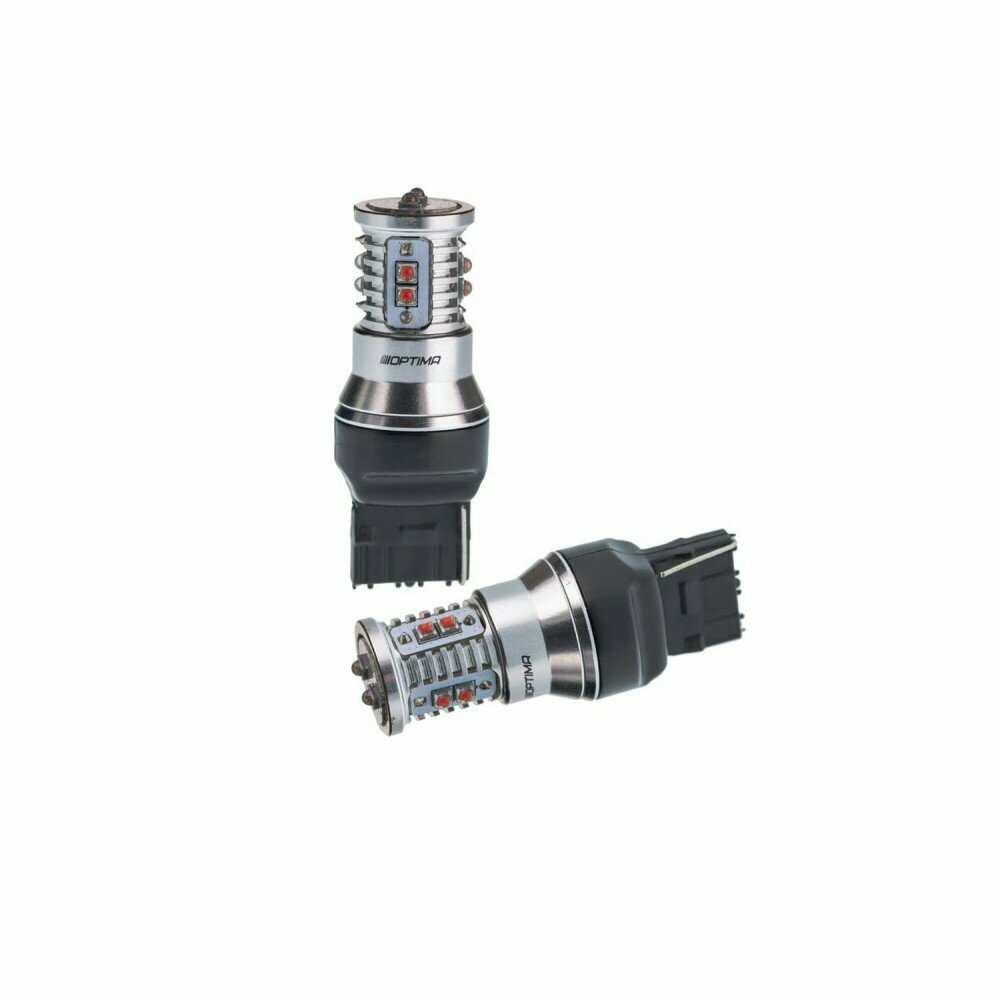 Светодиодная лампа 7440 Optima MINI-CREE, RED, CAN, CREE XB-D*10, 1800K, 12-24V, (W3X16g), 1 лампа