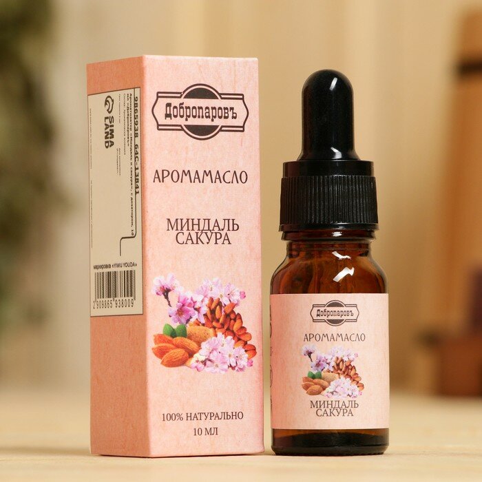 Эфирное масло Миндаль и сакура, с дозатором, 10 мл Добропаровъ, 2 шт.