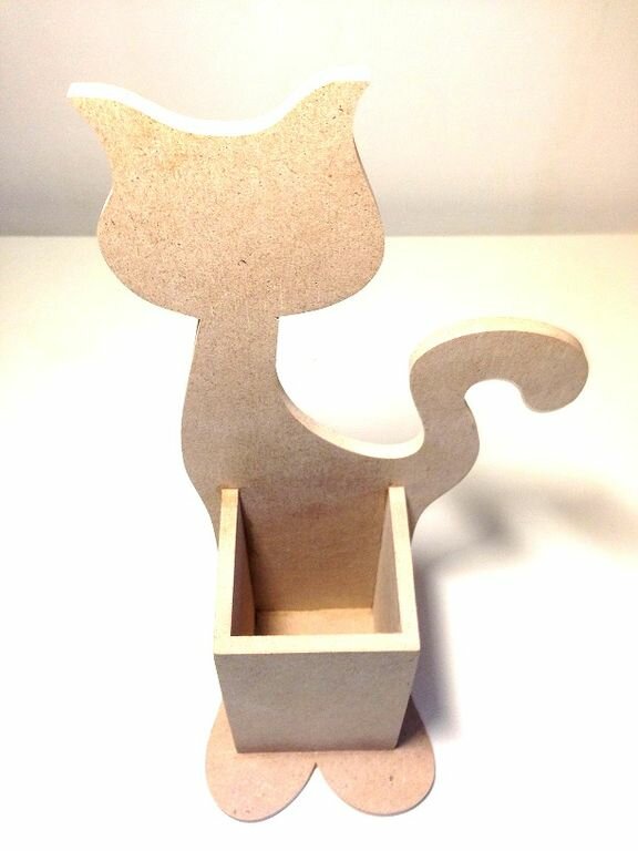 Карандашница органайзер Кот 270*130 мм заготовка из мдф для росписи