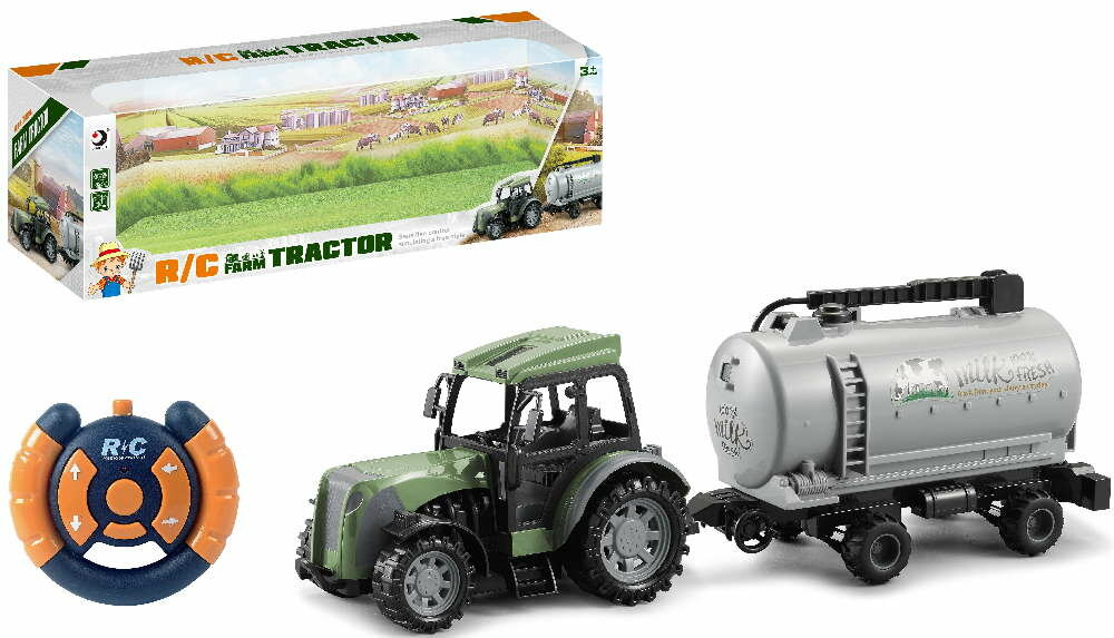 Трактор с прицепом Milk на РУ в коробке, 1 штука