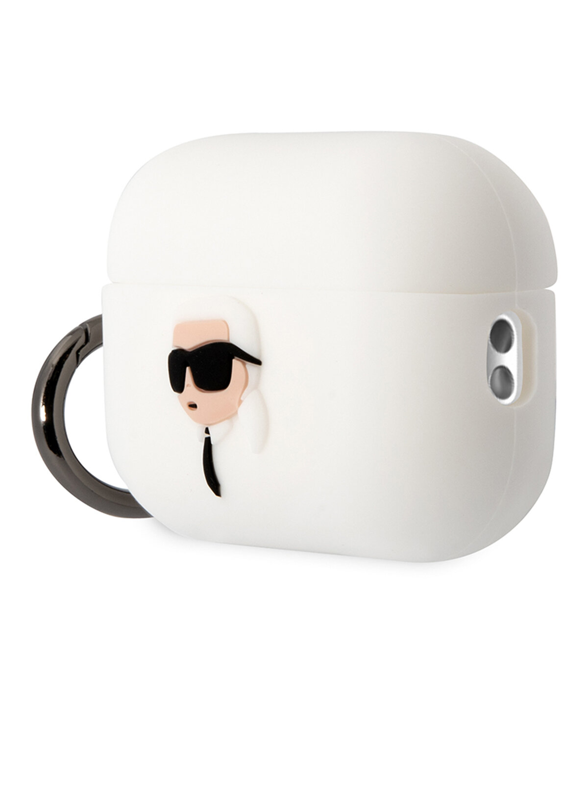 Lagerfeld для Airpods Pro 2 чехол Silicone case with ring NFT 3D Karl White