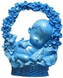 Молд для шоколада/мастики силиконовый Младенец в корзине 7х5,5 см. (Набор из 1 шт.)