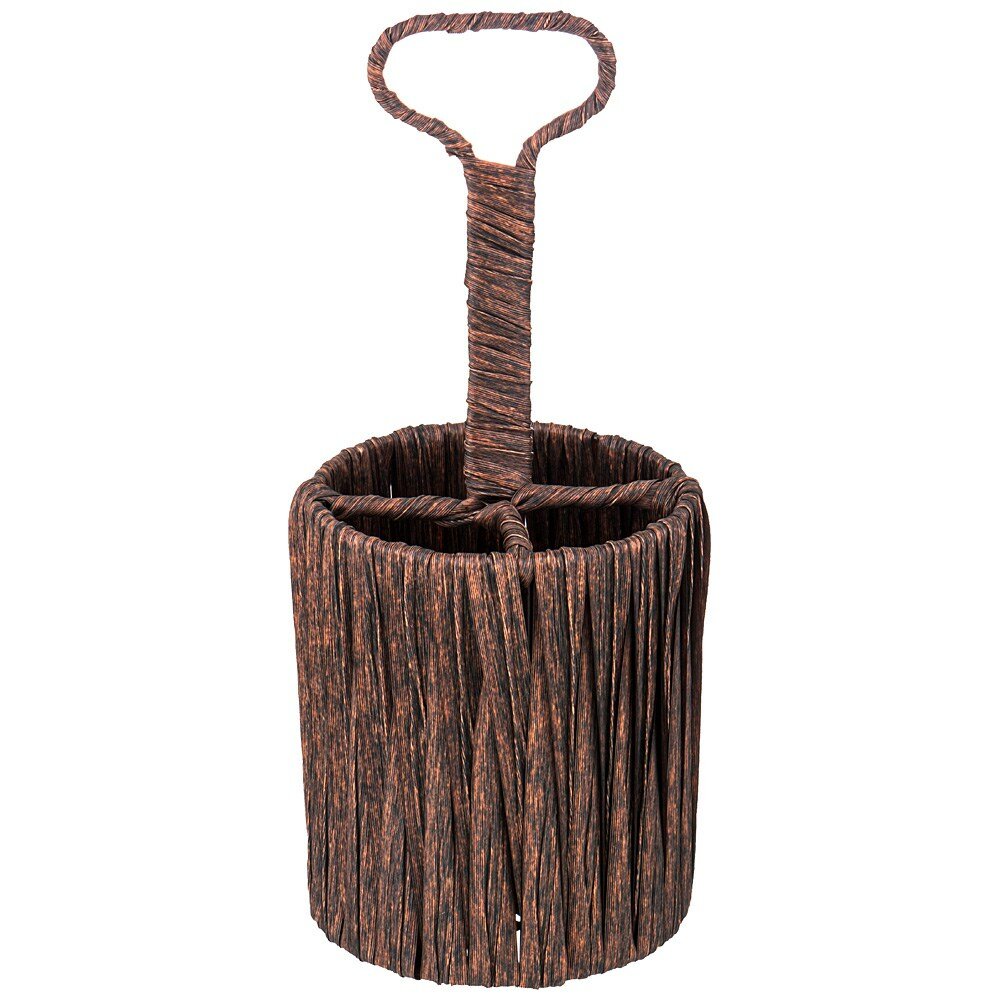 Корзинка с ручкой коллекция "Натурель" темное плетение 11*27 см