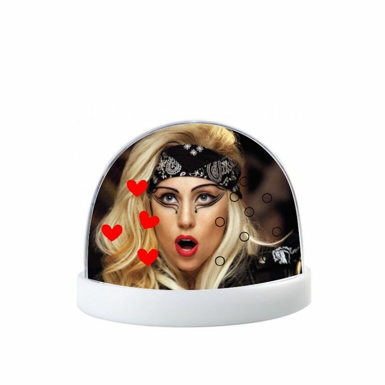 Водяной шар Леди Гага, Lady Gaga №5, Искусственный снег