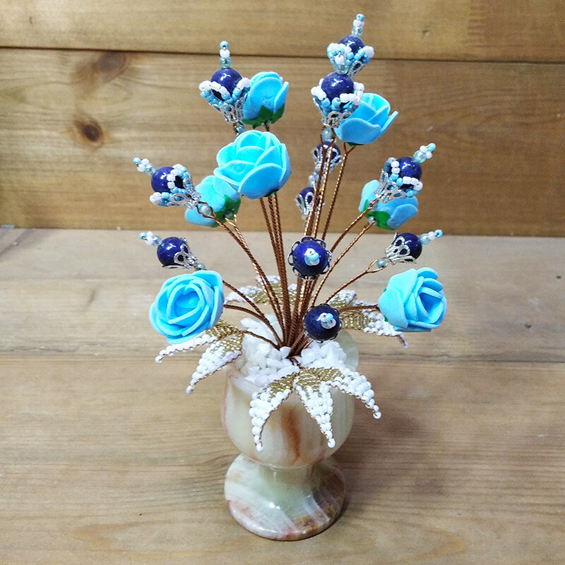 Цветы из лазурита "Любовная романтика"