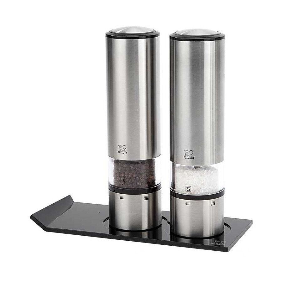 Набор мельниц для соли и перца электрические Peugeot Элис 20 см, 2 шт, сталь нержавеющая
