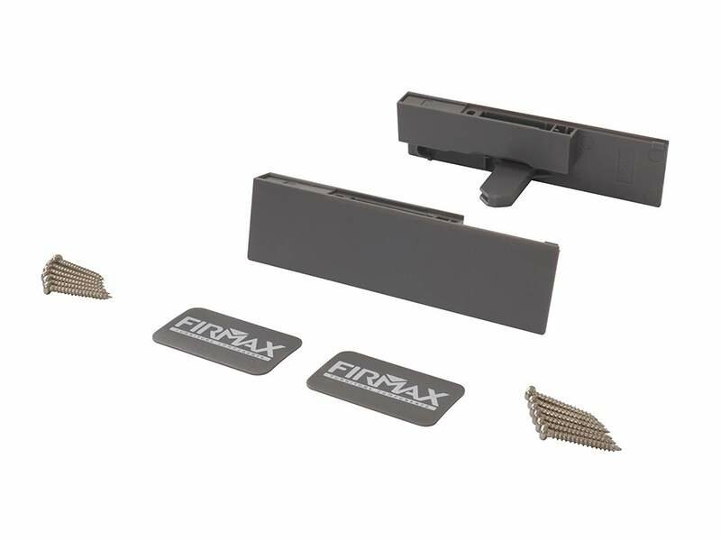Комплект внутренних креплений Firmax высота 121мм (Держатели передней панели, заглушки) для ящика Slimline, антрацит, 2 шт