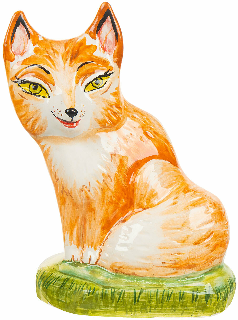 Фигурка декоративная Лиса керамическая авторской ручной работы