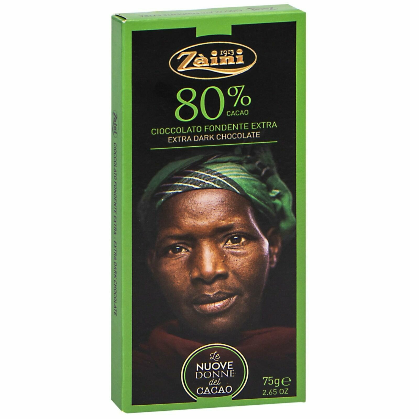 Шоколад Zaini горький 80%, 75г, 3 шт.