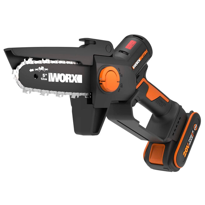 Пила цепная аккумуляторная Worx WG325E, 20В, 12см, 2Ач х1, ЗУ 2А