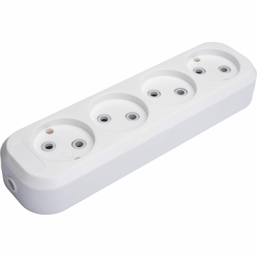 IONICH (UNIVersal) колодка розетка 4 гн. 10А 250В (белая, корп. PS) 1519