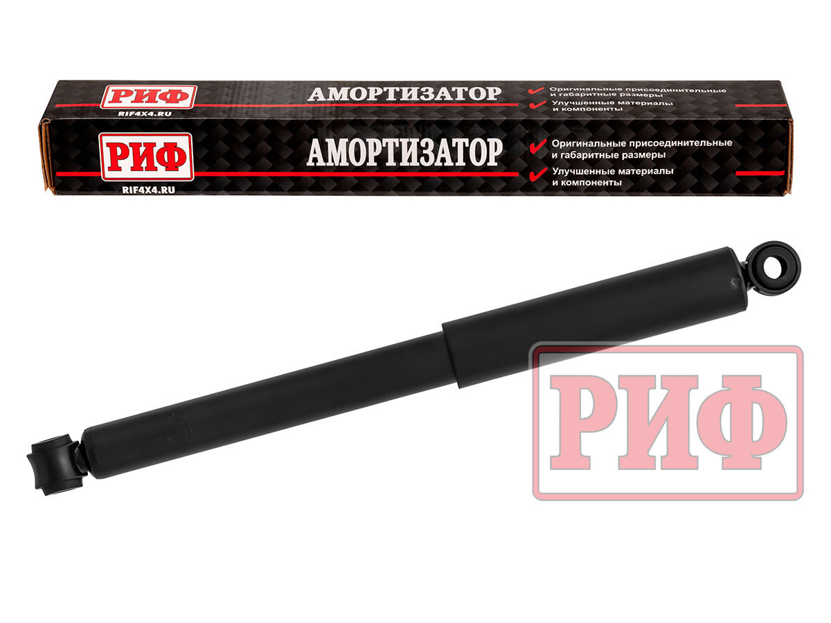 Амортизатор РИФ задний Mitsubishi L200 2005-2015/Nissan Navara D22 (NP300) штатный OEM 4162A366