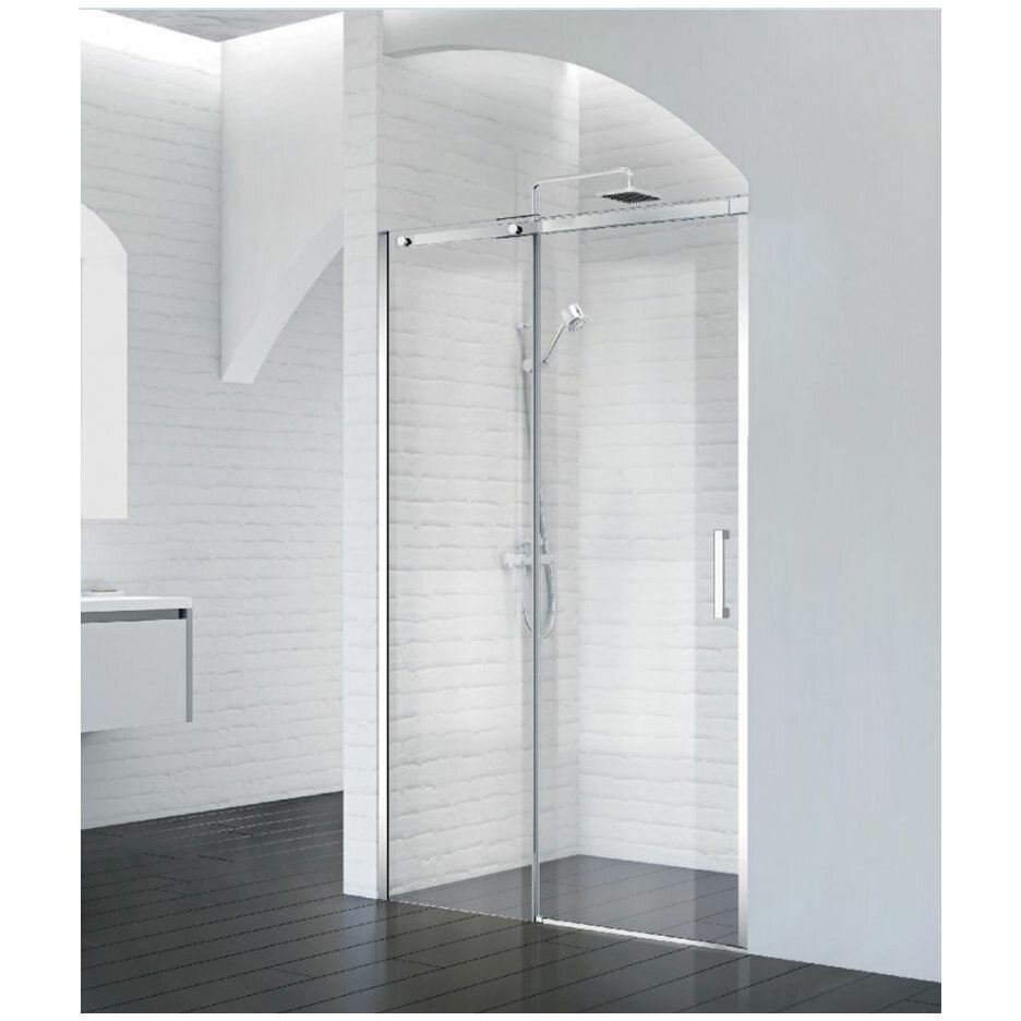 Душевая дверь BelBagno ACQUA-BF-1-150-C-Cr хром, стекло прозрачное 8 мм (1500х1950)