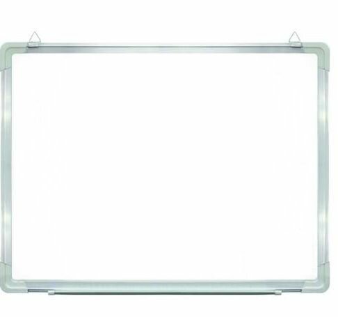 Доска магнитно-маркерная 90*120 см Attomex алюминиевая полка, открытое крепление
