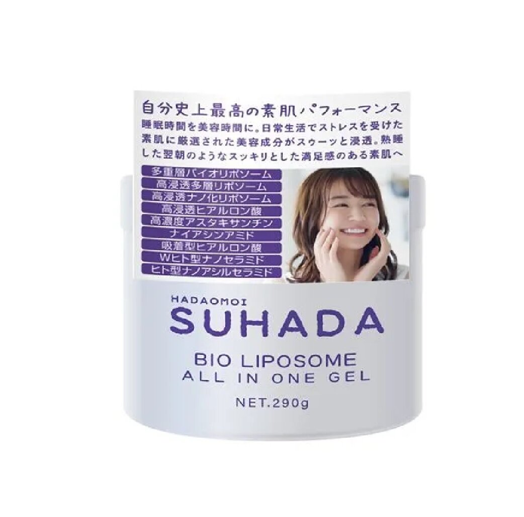 SUHADA BIO LIPOSOME ALL IN ONE GEL Увлажняющий уходовый гель "все в одном" с тремя типами липосом, 290 г
