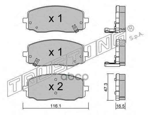 К-т дисков. тормоз. колодок HYUNDAI i10 1.1 2007- , KIA Picanto 2004- R Trusting арт. 6450