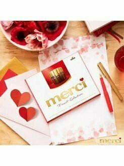 Merci rонфеты шоколадные в коробке, подарочный набор, ассорти 250 г х 10 штук