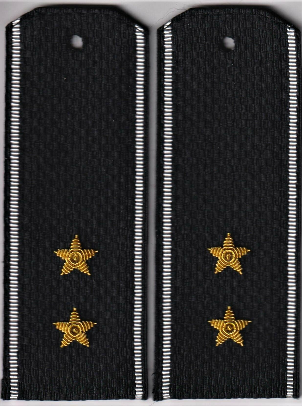Погоны ВМФ чёрные с белым просветом, мичман