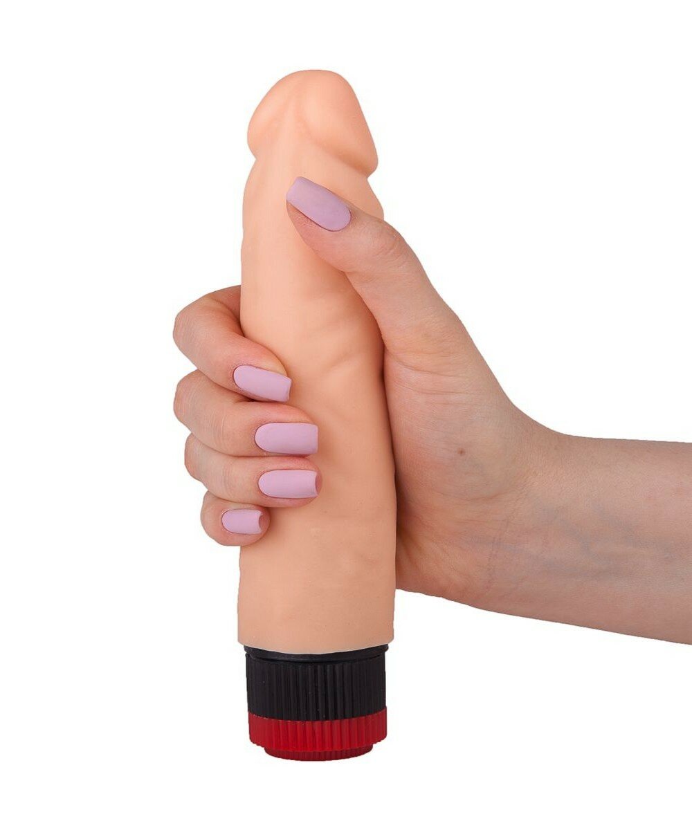 LOVETOY (А-Полимер) Вибратор из ПВХ 16.5 см, телесный