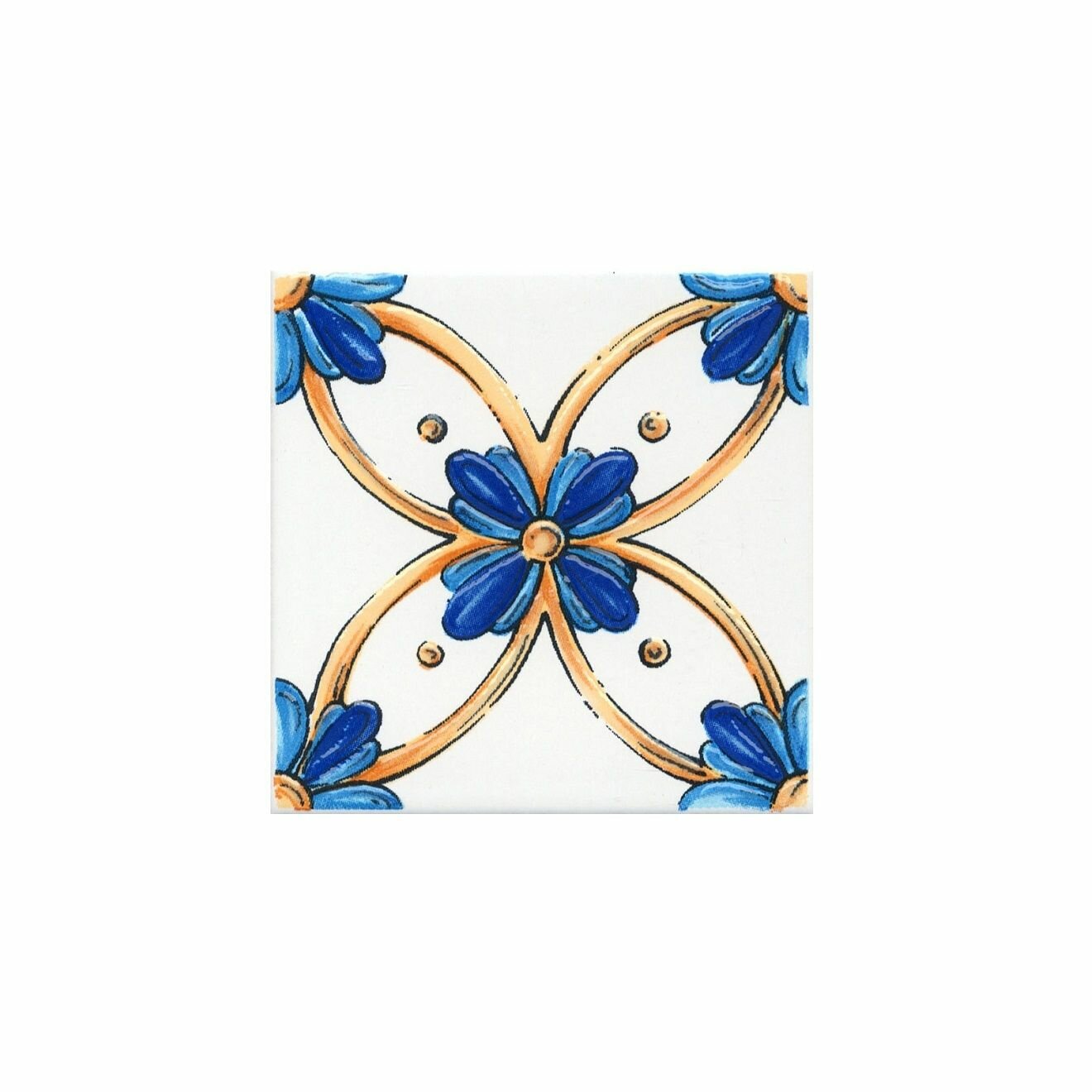 Керамическая плитка KERAMA MARAZZI STG/A488/1146H Вставка Капри майолика 9,8x9,8x7 Цена за 1/шт