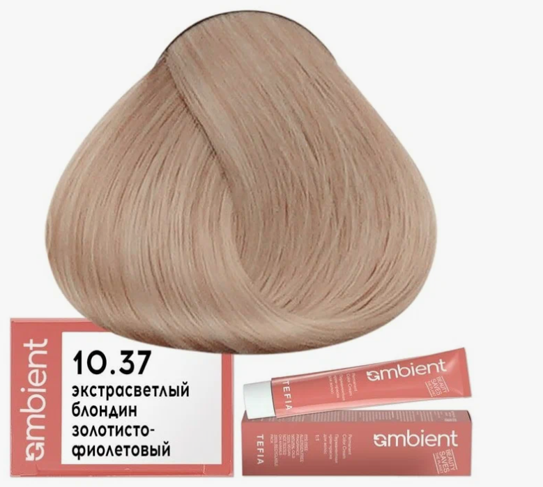 Крем-краска для волос AMBIENT 10.37 Tefia