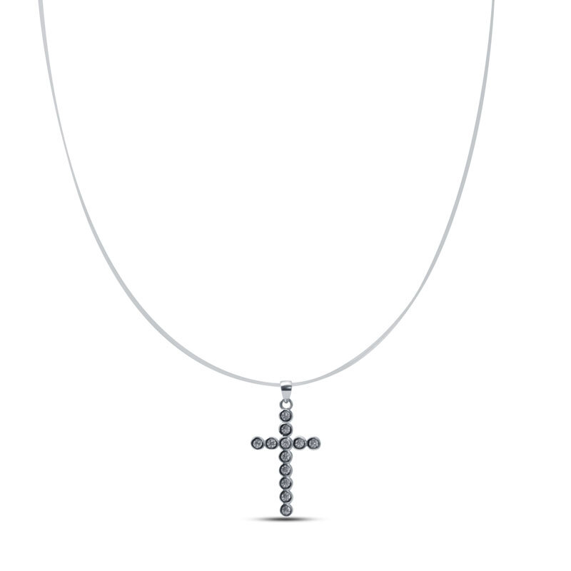 Колье, серебро, 925 проба, фианит